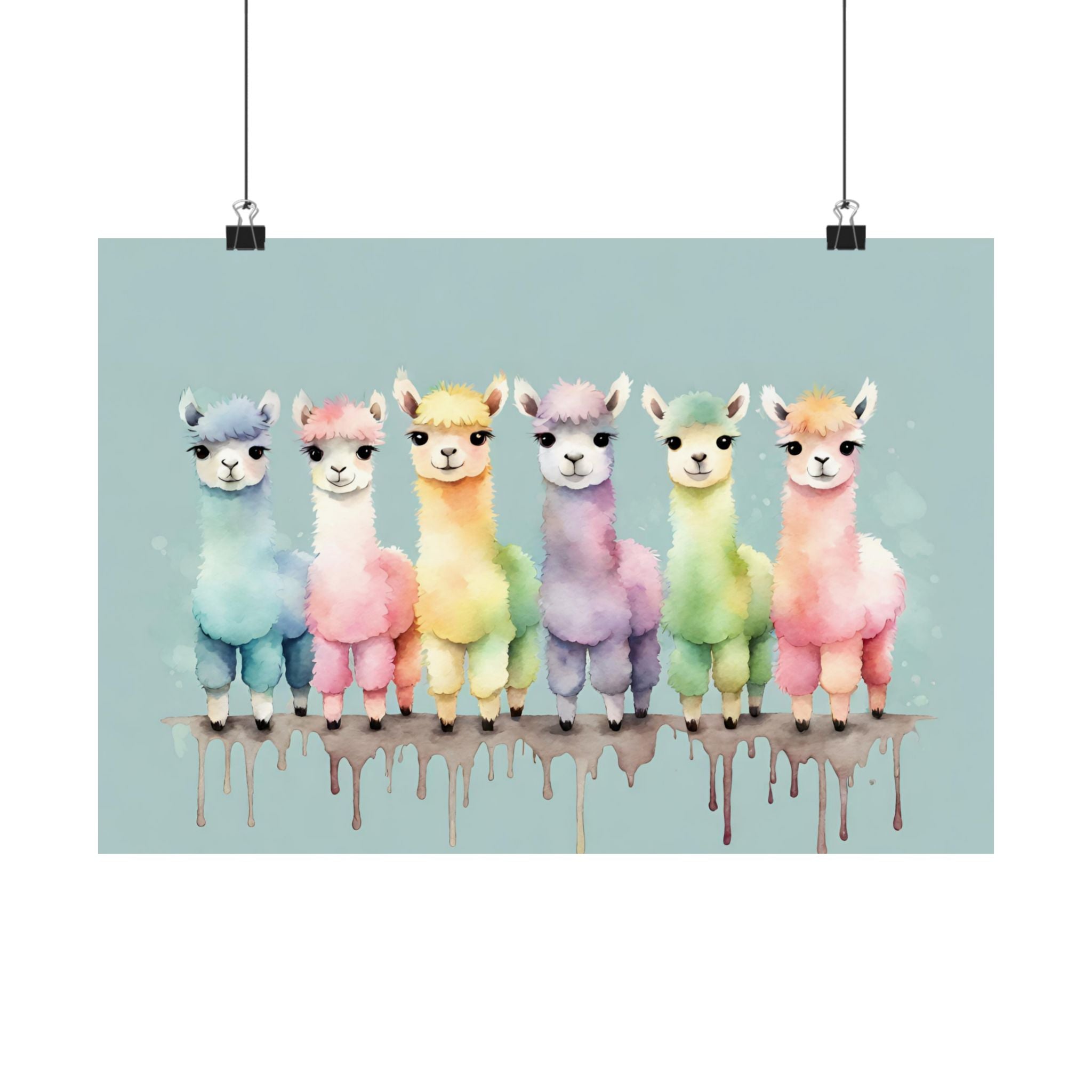 Nursery Llamas 3 Matte Horizontal Posters – The Little Moo Store